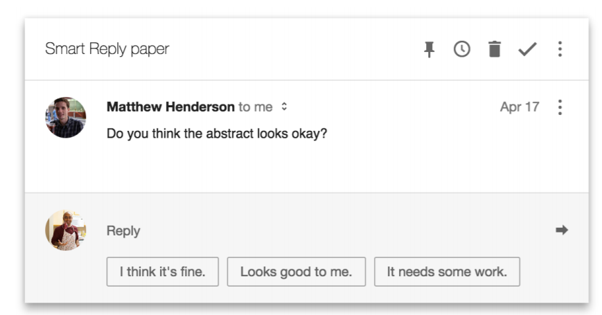 Efficient Natural Language Response Suggestion for Smart Reply | Rami ...